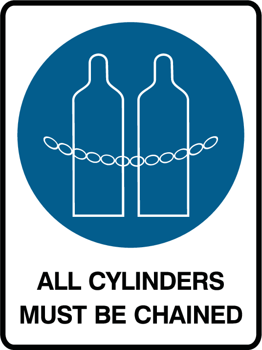 Plastic Tags - Full Cylinders Safety Sign