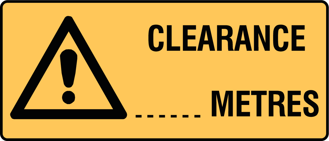 Plastic Tags - Warning Height Clearance _ _ _ _ _ _ Meters Safety Sign