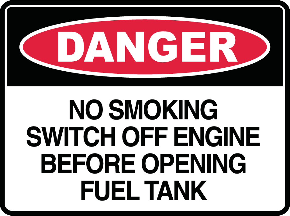 Plastic Tags - Danger No Smoking No Ignition Sources Safety Sign
