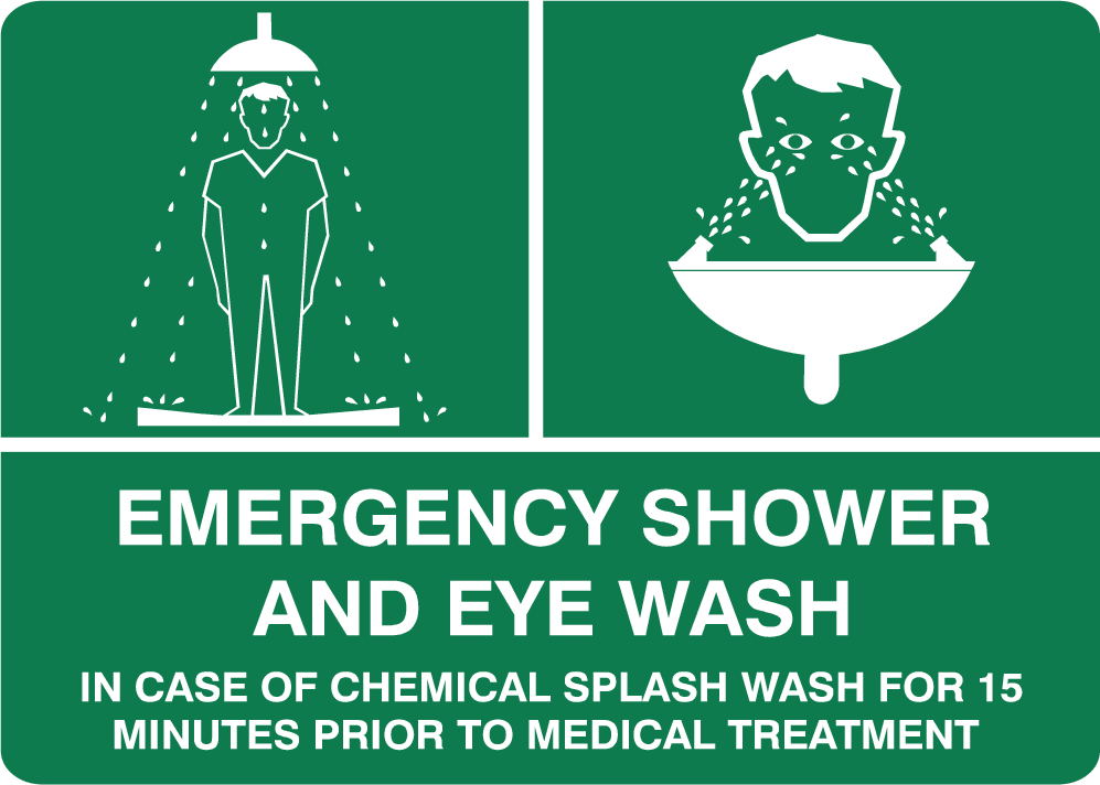 Plastic Tags - Emergency Shower And Eye Wash Safety Sign