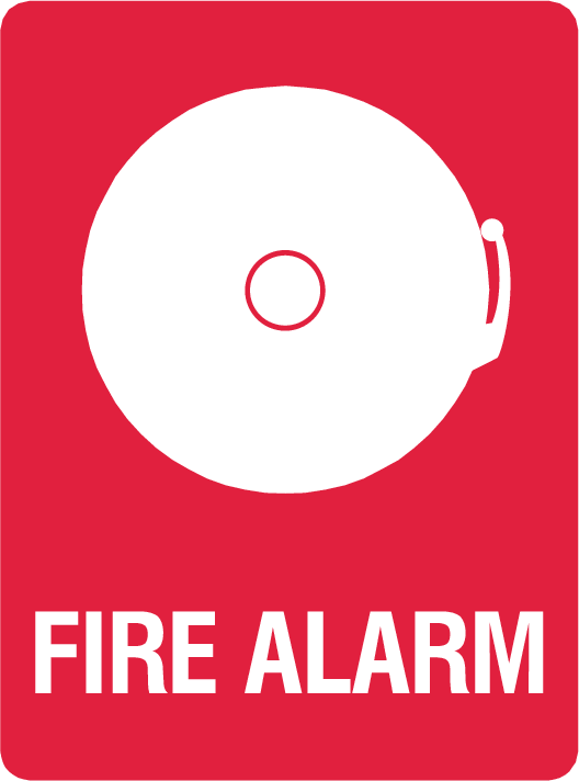 Plastic Tags - Fire Alarm Safety Sign