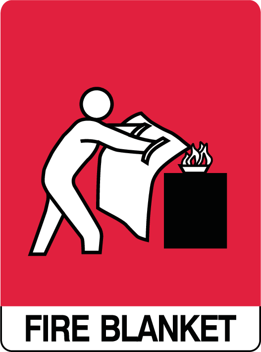 Plastic Tags - Fire Blanket Safety Sign