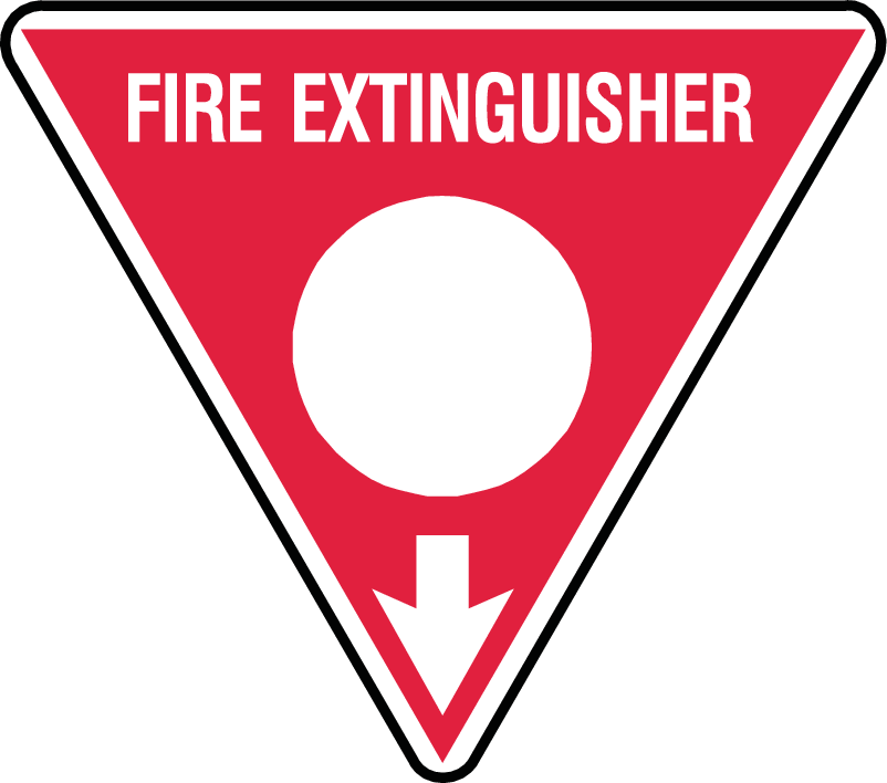 Plastic Tags - Fire Extinguisher Dry Powder Type White Location Safety Sign