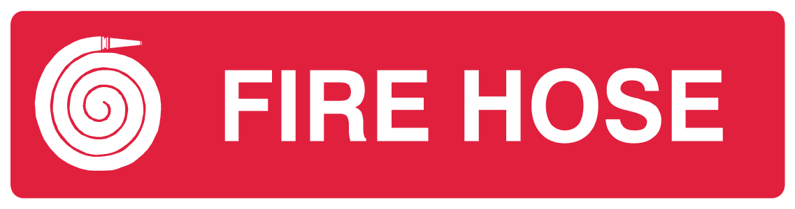 Plastic Tags - Fire Hose 3 Safety Sign