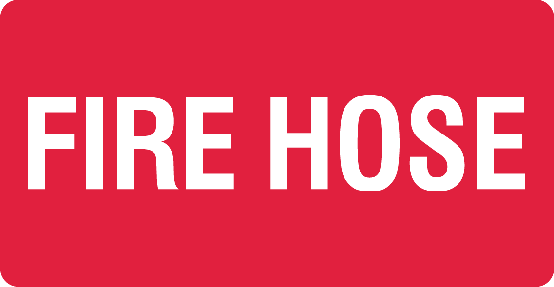 Plastic Tags - Fire Hose 4 Safety Sign