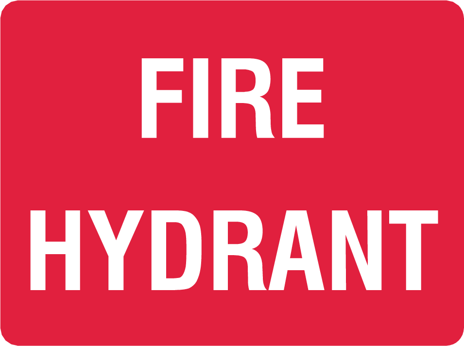 Plastic Tags - Fire Hydrant Safety Sign