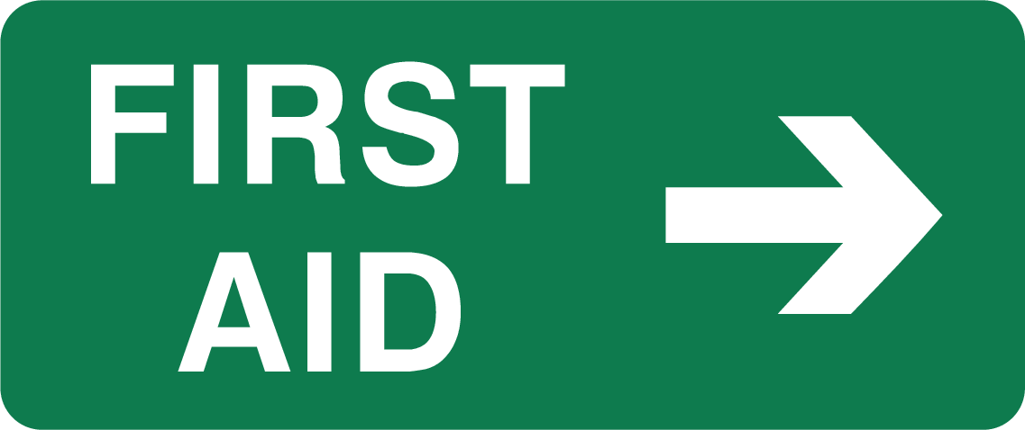 Plastic Tags - First Aid Right Safety Sign