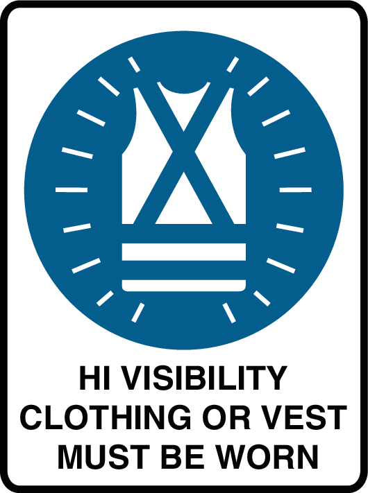 Plastic Tags - Safety Vest Must Be Worn Safety Sign