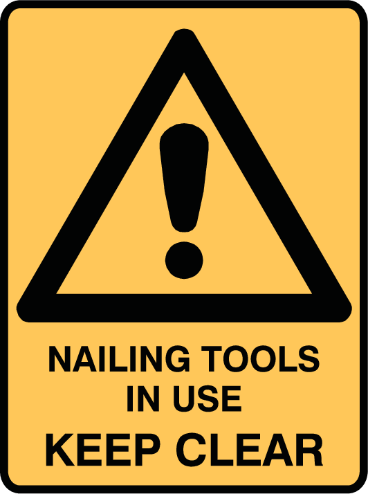 Plastic Tags - Danger Formwork Stripping in Progress Keep Clear Safety Sign