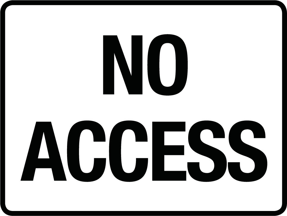 Plastic Tags - No Access Safety Sign