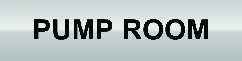 Plastic Tags - Pump Room Sign