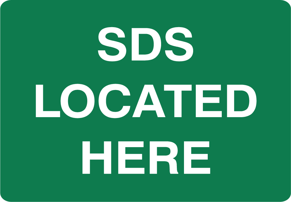 Plastic Tags - Sds Located Here Safety Sign