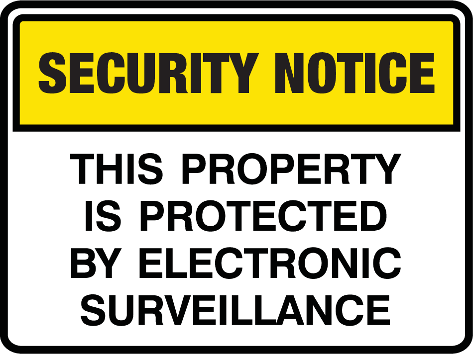 Plastic Tags - Security Notice Surveillance Camera In Use Safety Sign