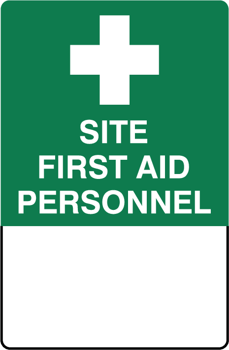 Plastic Tags - Site First Aid Personnel Safety Sign