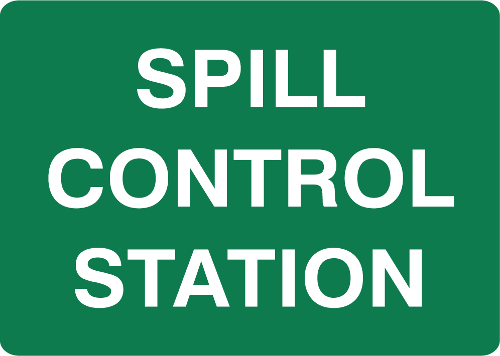 Plastic Tags - Spill Control Station Safety Sign