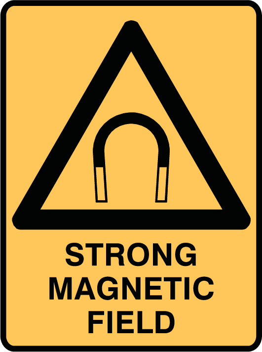 Plastic Tags - Warning Strong Magnetic Field Safety Sign