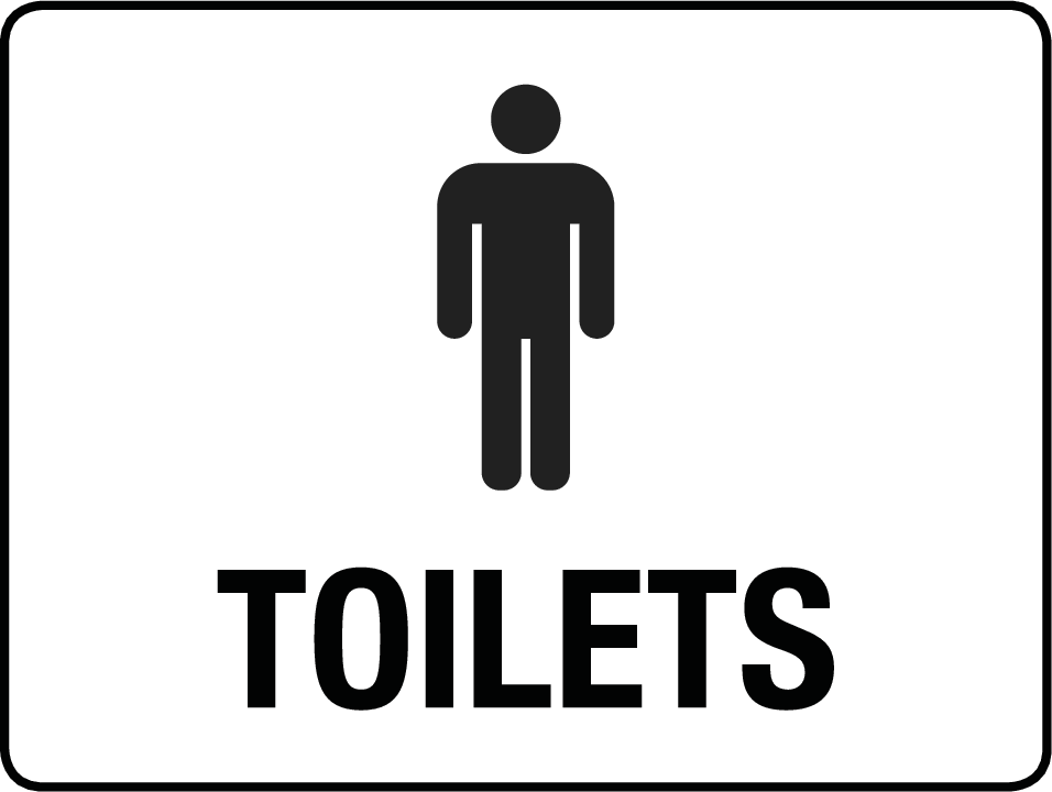 Plastic Tags - Toilets Safety Sign