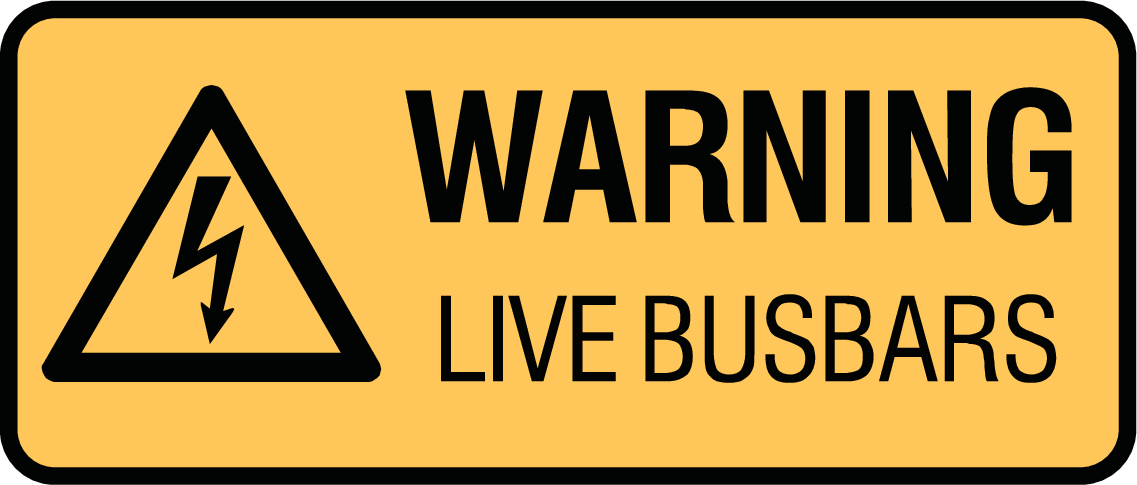 Plastic Tags - Warning Warning Live Conductor Safety Sign