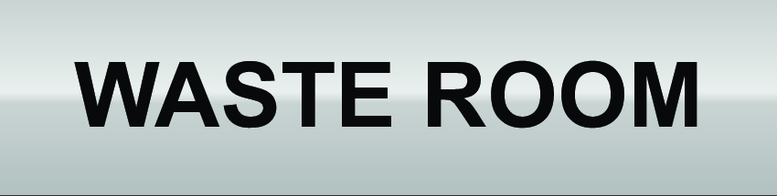 Plastic Tags - Waste Room Sign